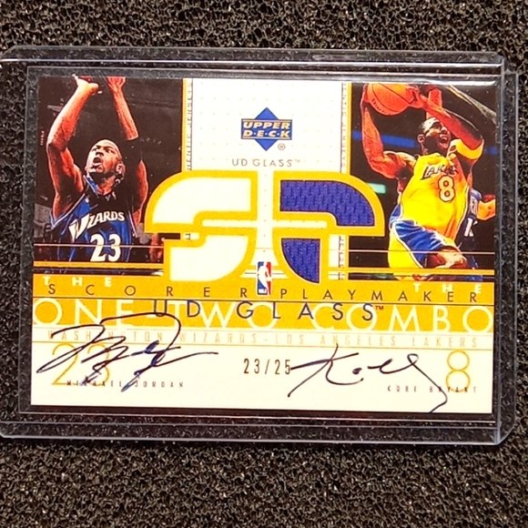 Toys | 203 Michael Jordan Kobe Bryant Ud Glass Dual Autograph Card ...